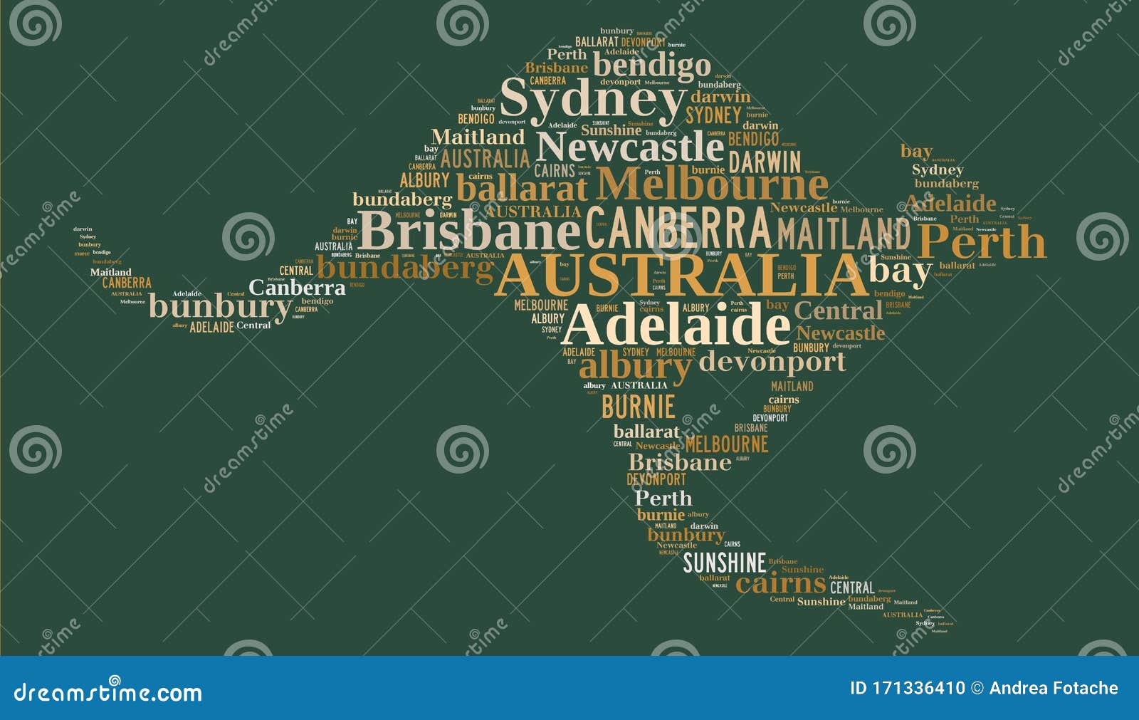 Australia Word Cloud stock photo. Image of burnie, shaped - 171336410