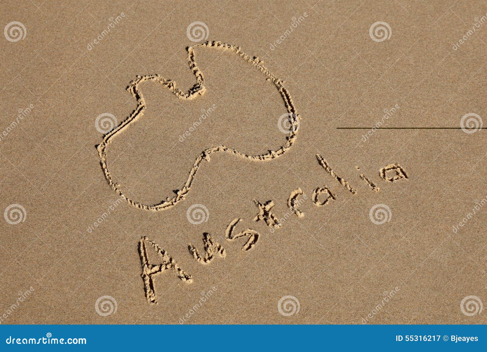 Australia stock image. Image of australian, written, sand - 55316217