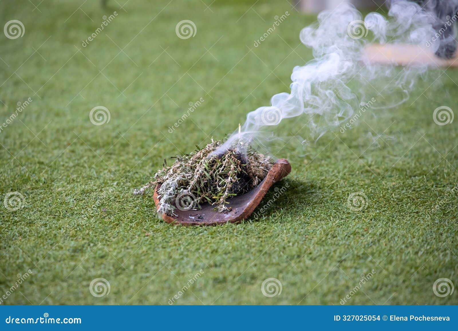 Australian Aboriginal Ceremony, Man Hand with Green Branches and Flame ... Australian Aboriginal Ceremony, Man Hand with Green Branches and Flame ...