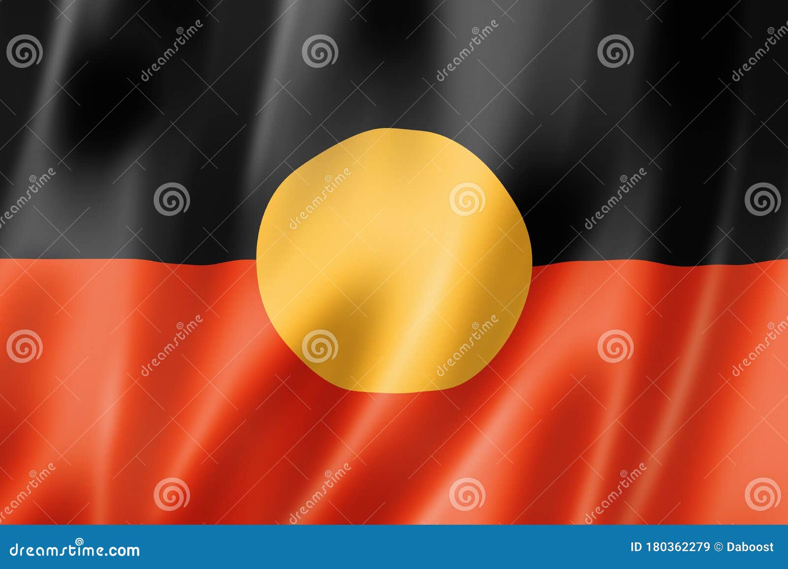 Australian Aboriginal Flag. Flag Of Aborigin, Australia. Royalty-Free ...