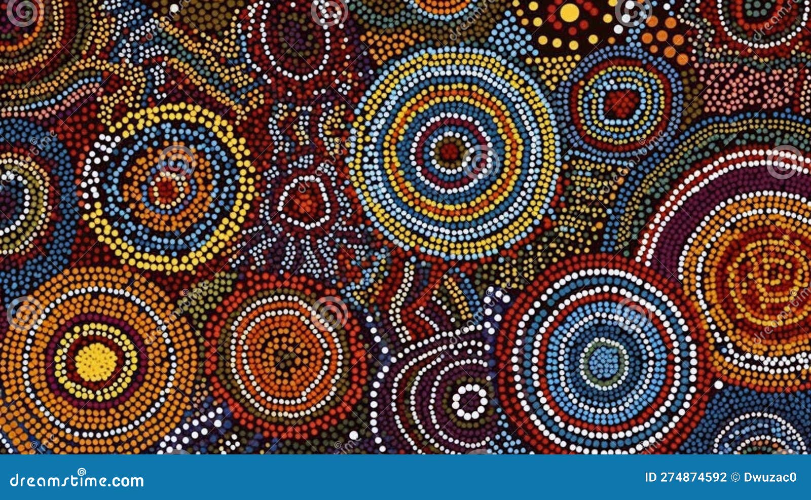 Australian Aboriginal Traditional Dot Art Texture Background Design ...