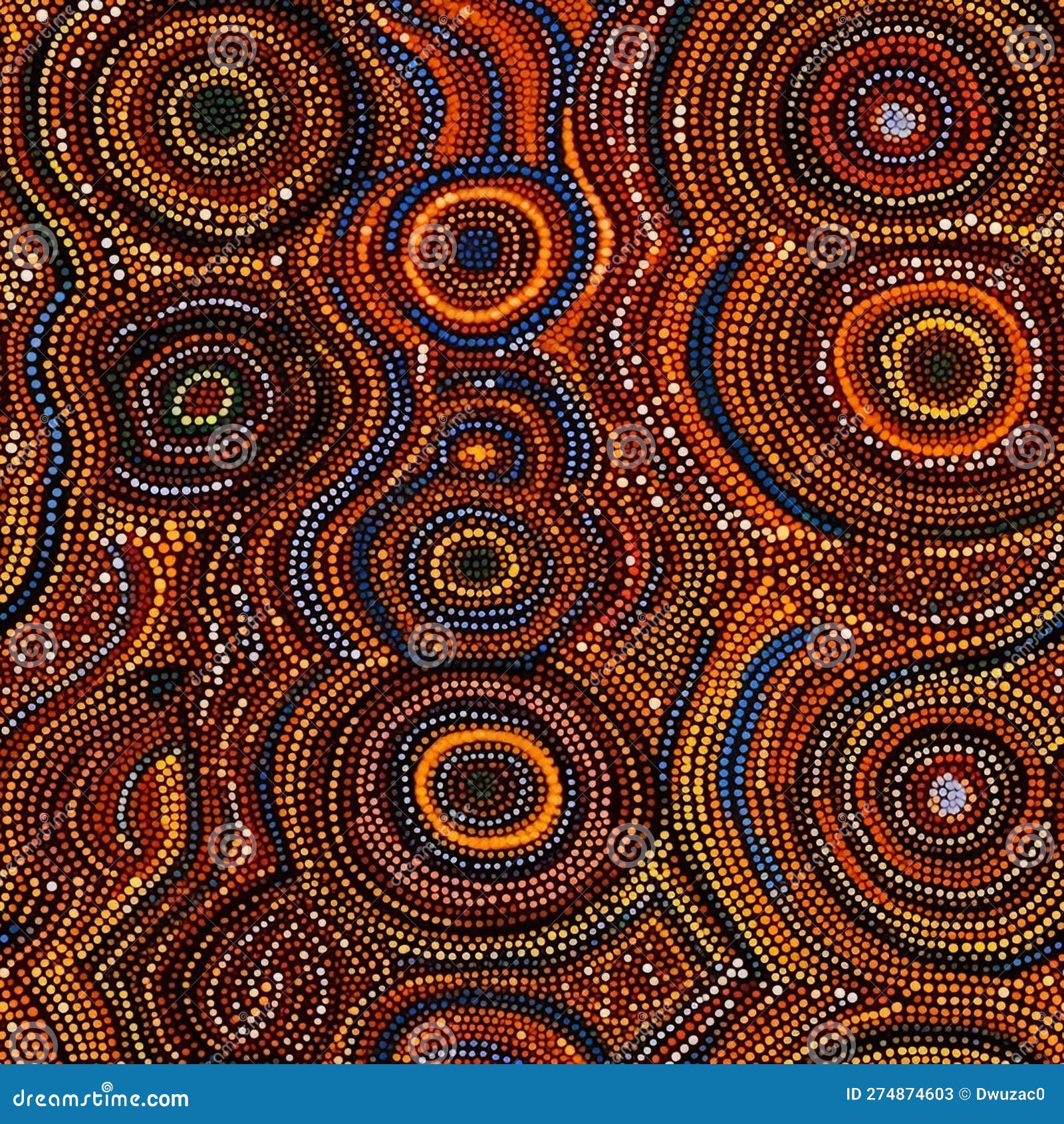 Australian Aboriginal Traditional Dot Art Texture Background Design ...
