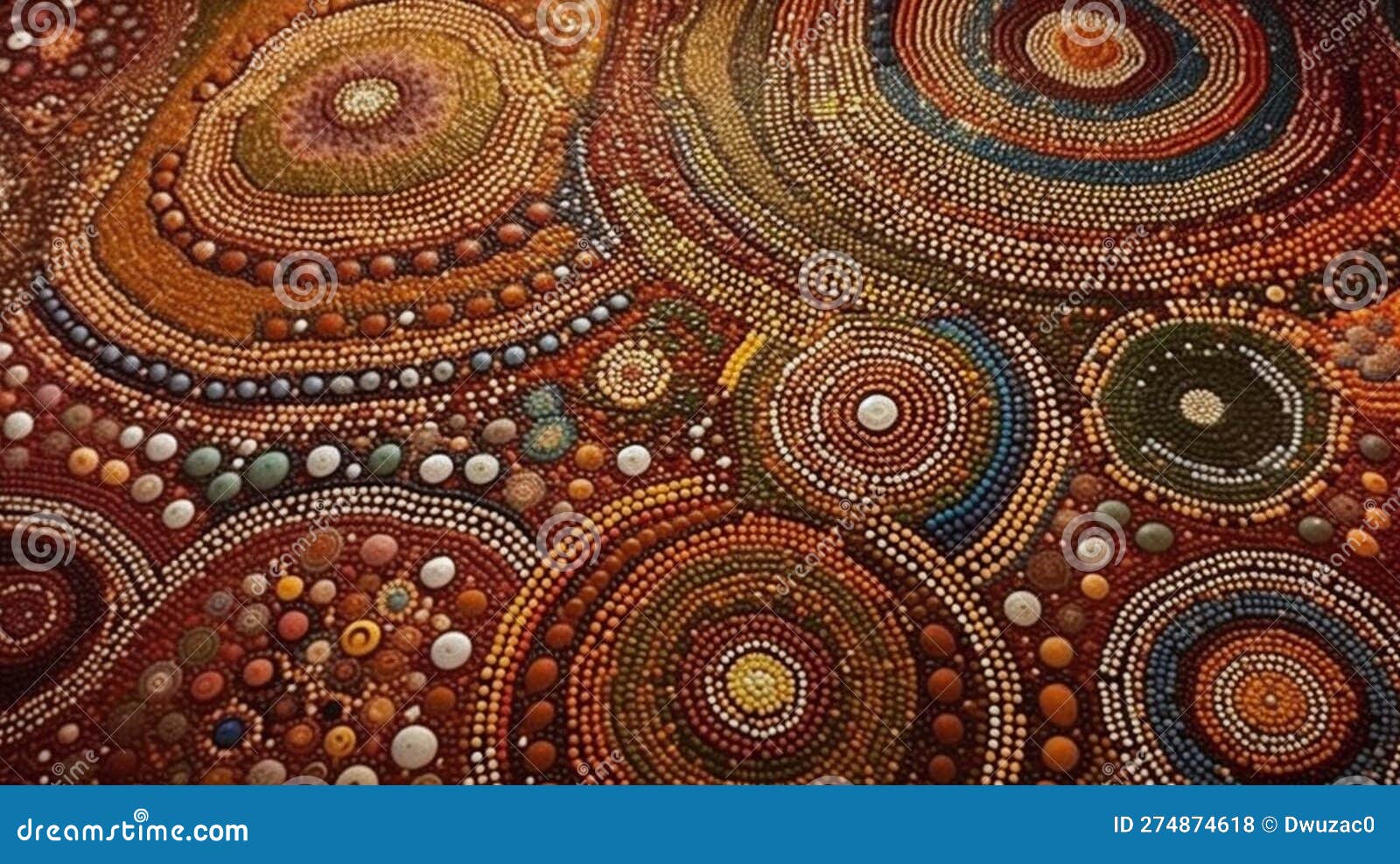 Australian Aboriginal Traditional Dot Art Texture Background Design ...