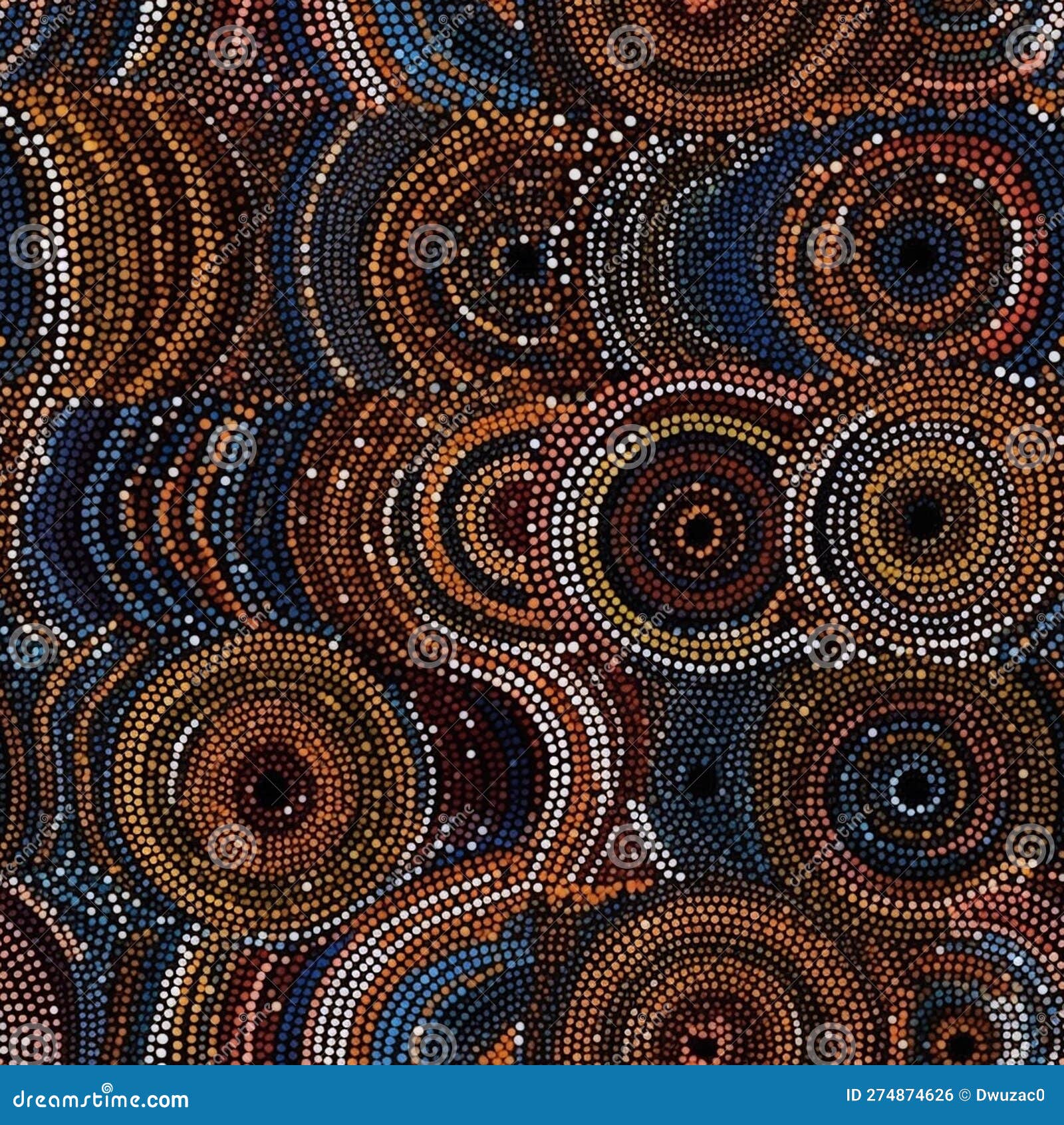 Australian Aboriginal Traditional Dot Art Texture Background Design ...