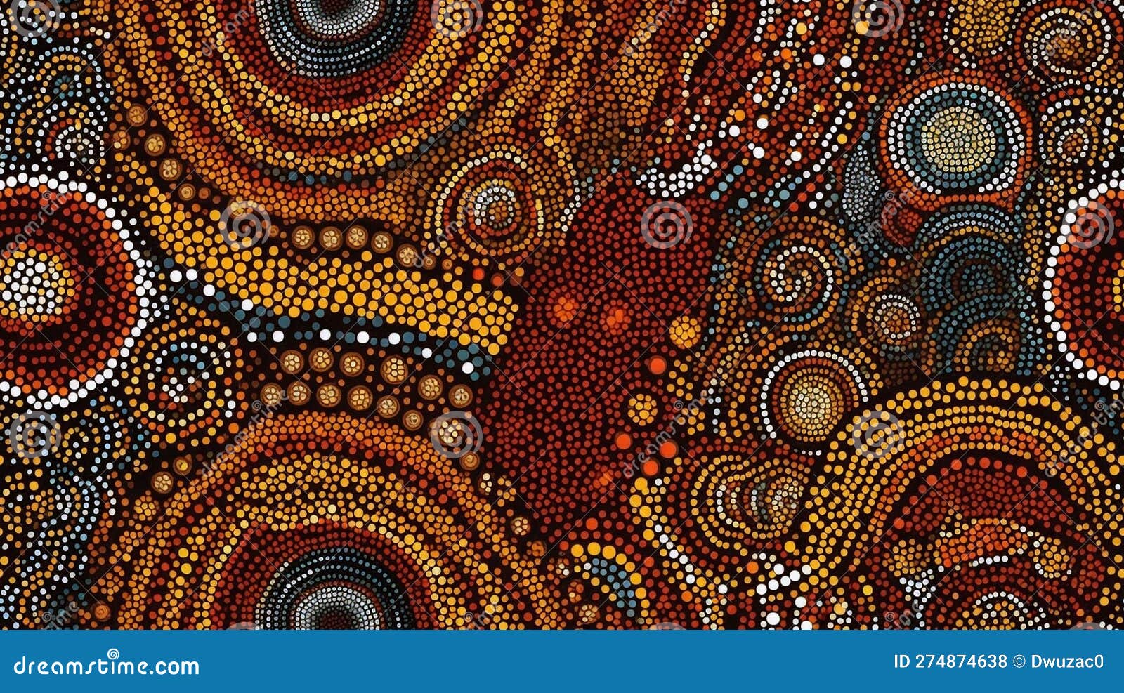 Australian Aboriginal Traditional Dot Art Texture Background Design ...