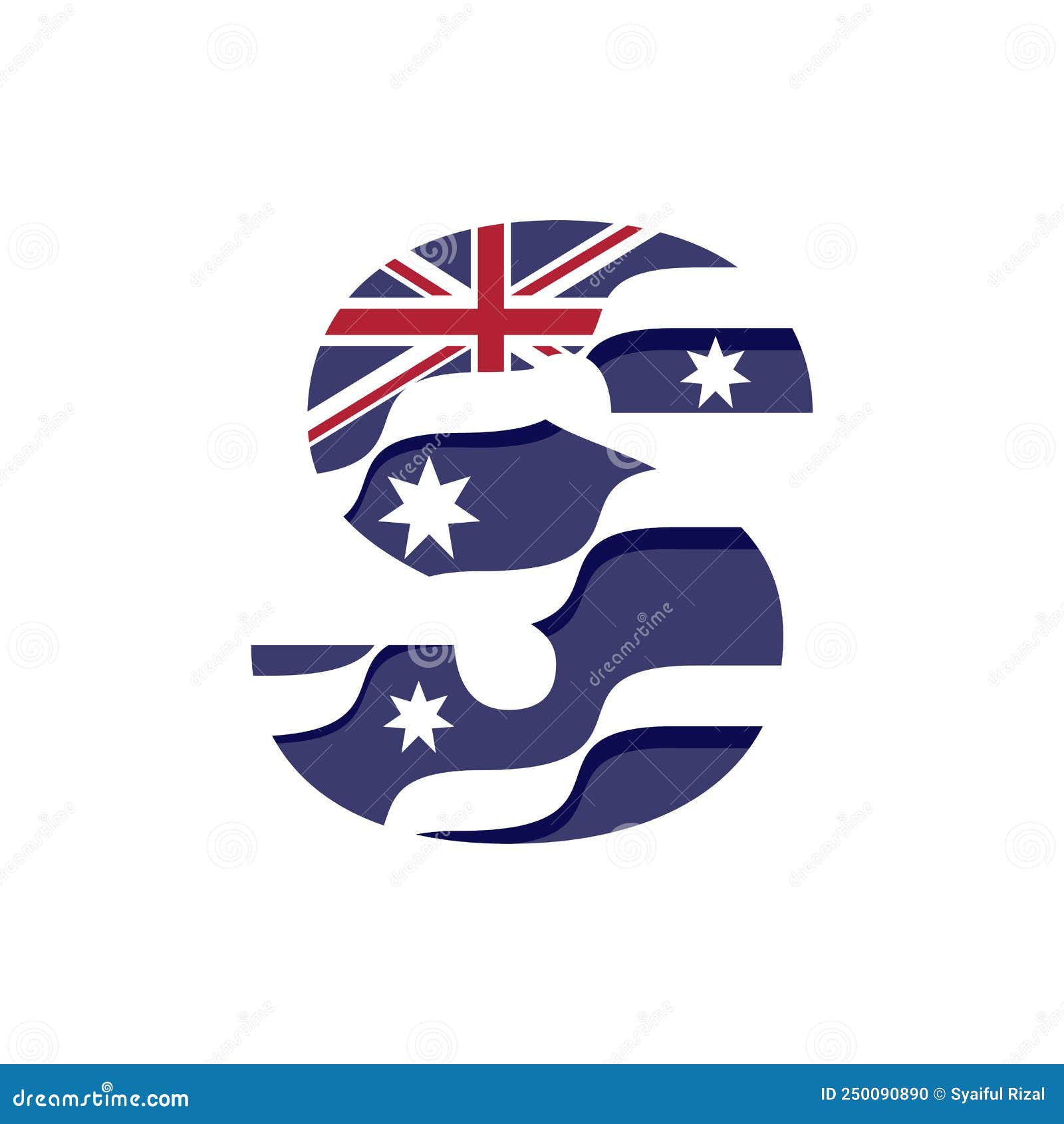 Australia Flag Logo with S Alphabet Stock Illustration - Illustration ...