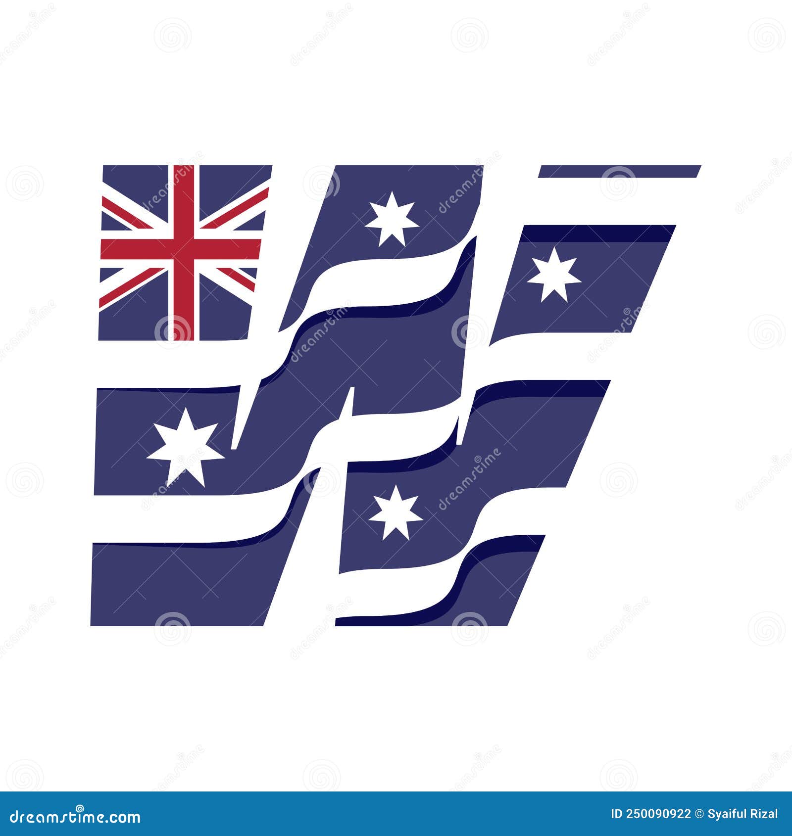 Australia Flag Logo with W Alphabet Stock Illustration - Illustration ...