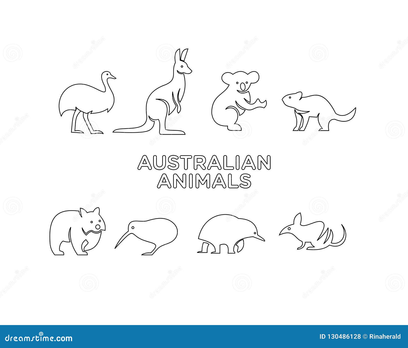 Australian Animal Logo Icon Designs Illustration Stock Illustration ...
