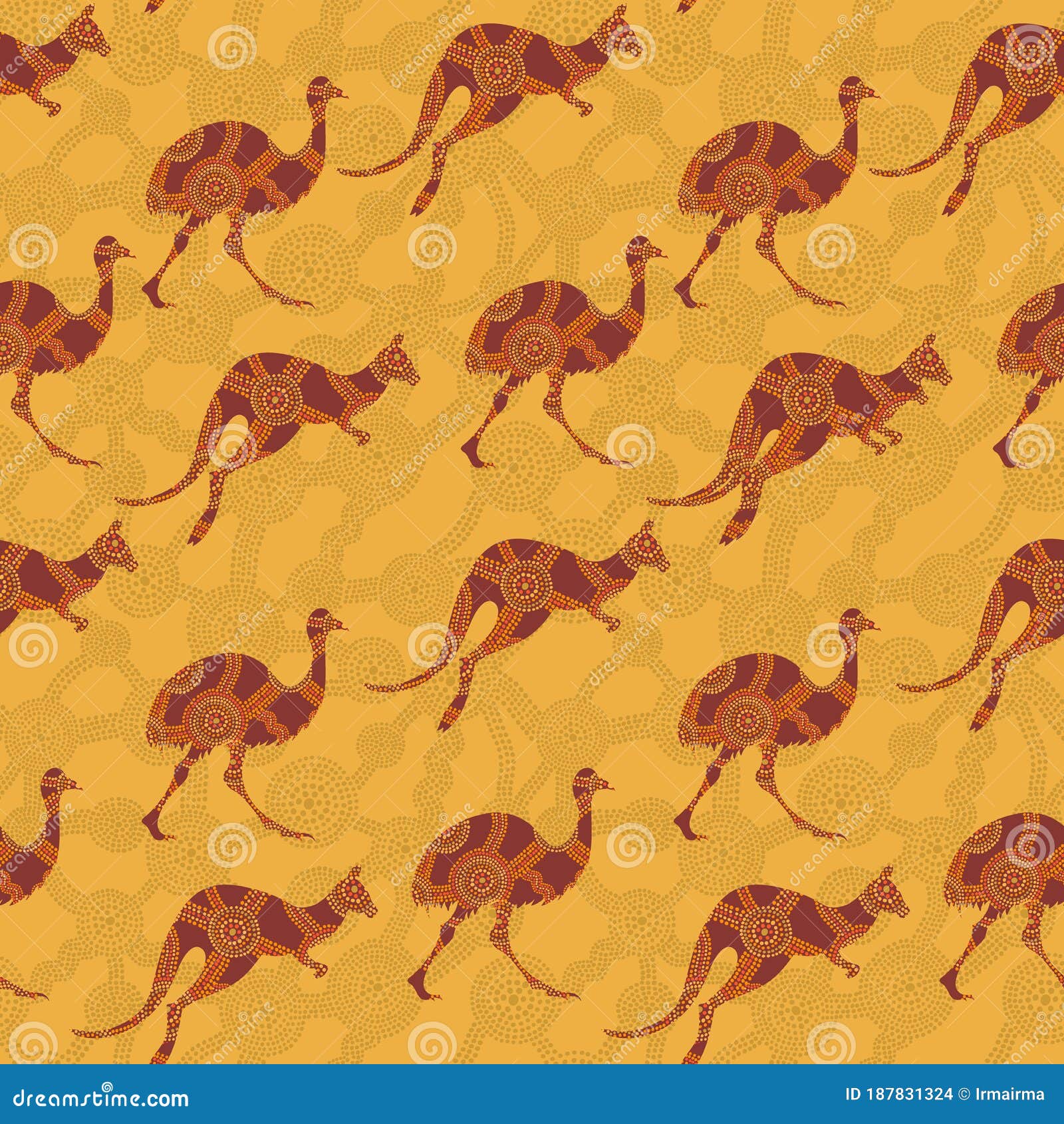Australian Animals Pattern Vector Illustration | CartoonDealer.com ...