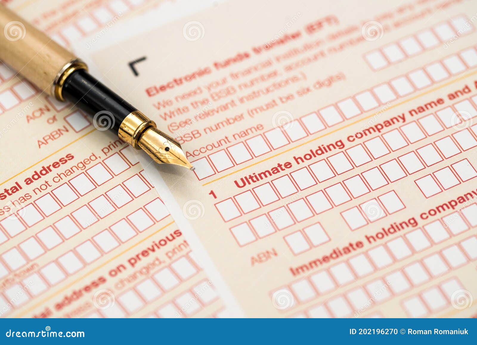 Australian Annual Tax Form With Pen Royalty-Free Stock Photography ...