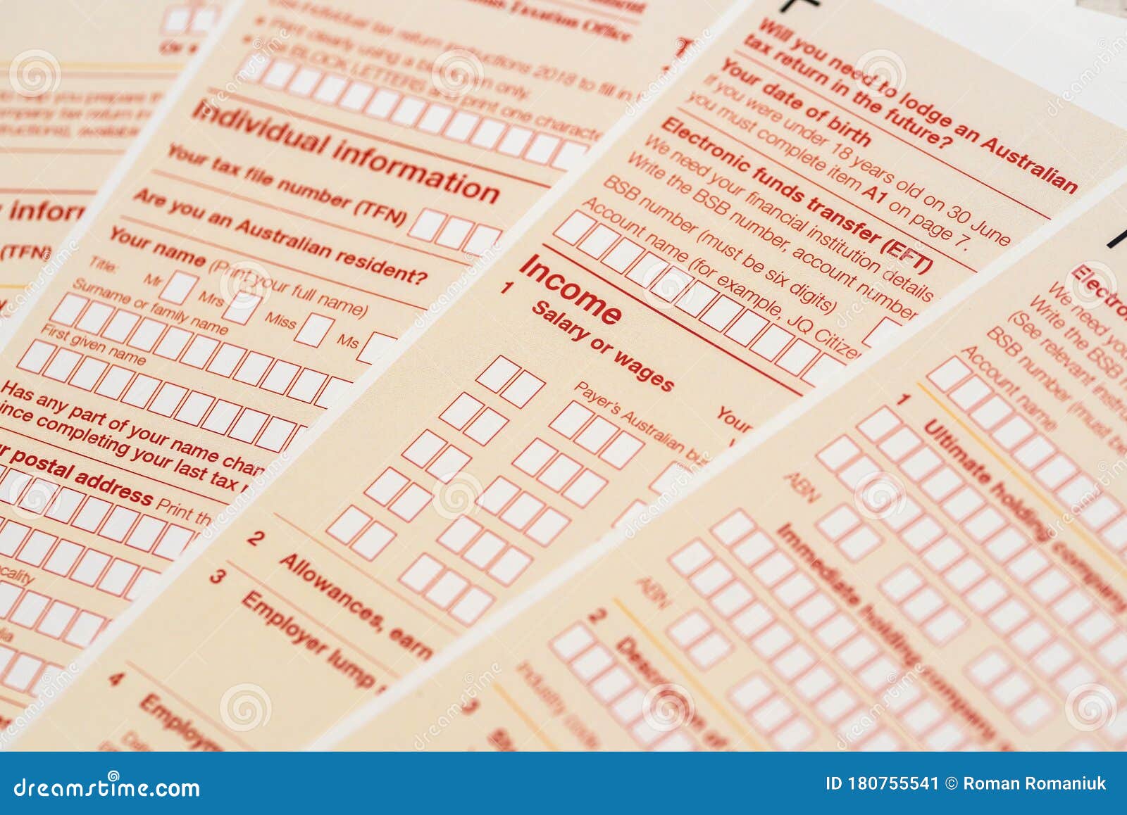 Australian Annual Tax Form With Pen Royalty-Free Stock Photography ...