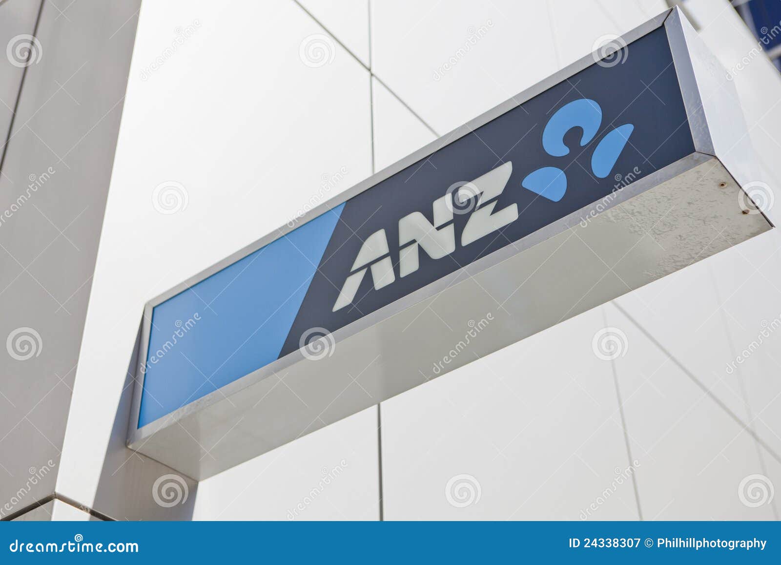 Australian ANZ bank sign editorial photography. Image of logo - 24338307