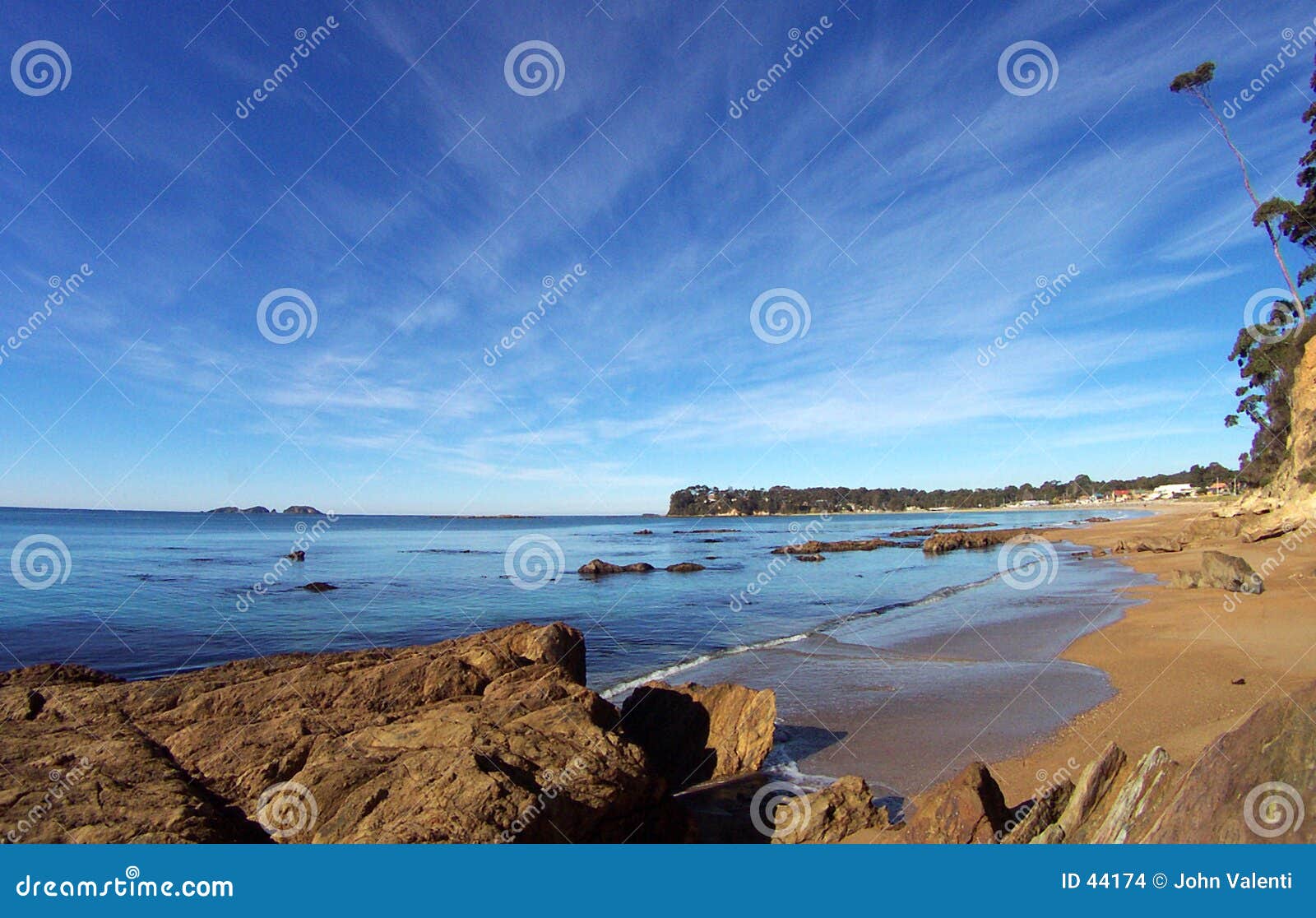 Australian Beach stock photo. Image of tree, clouds, beach - 44174
