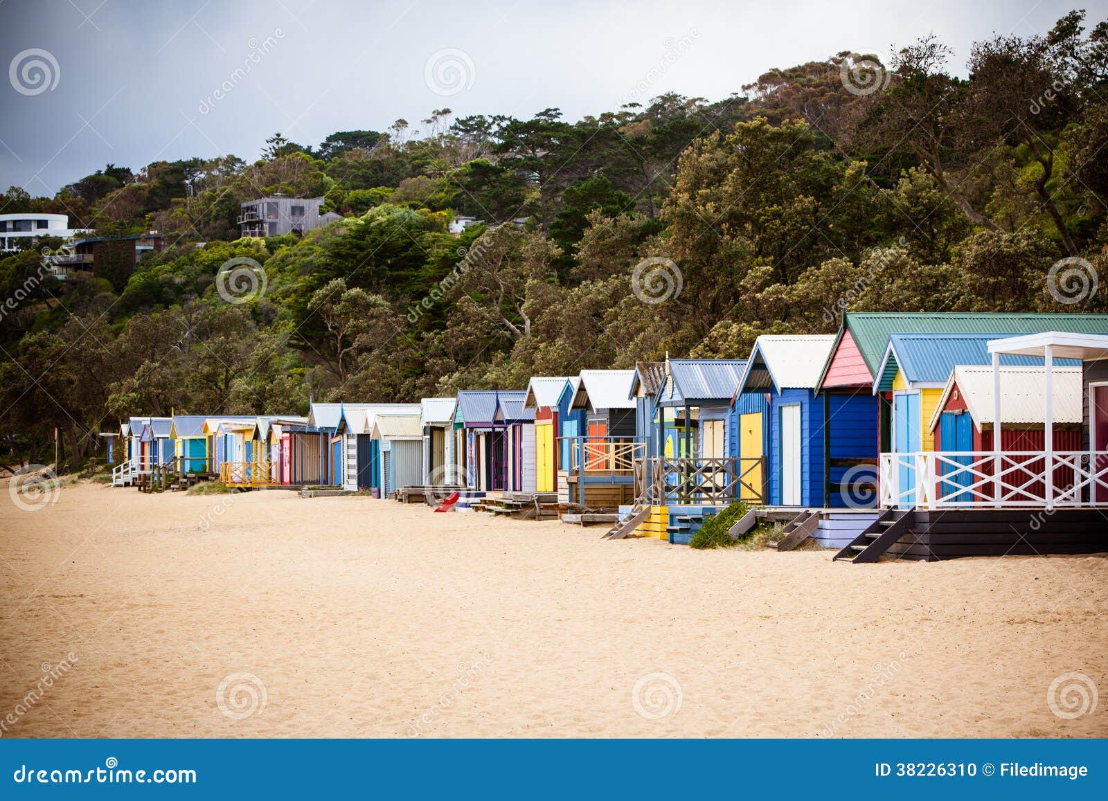 Australian Beach Huts stock photo. Image of shore, australia - 38226310