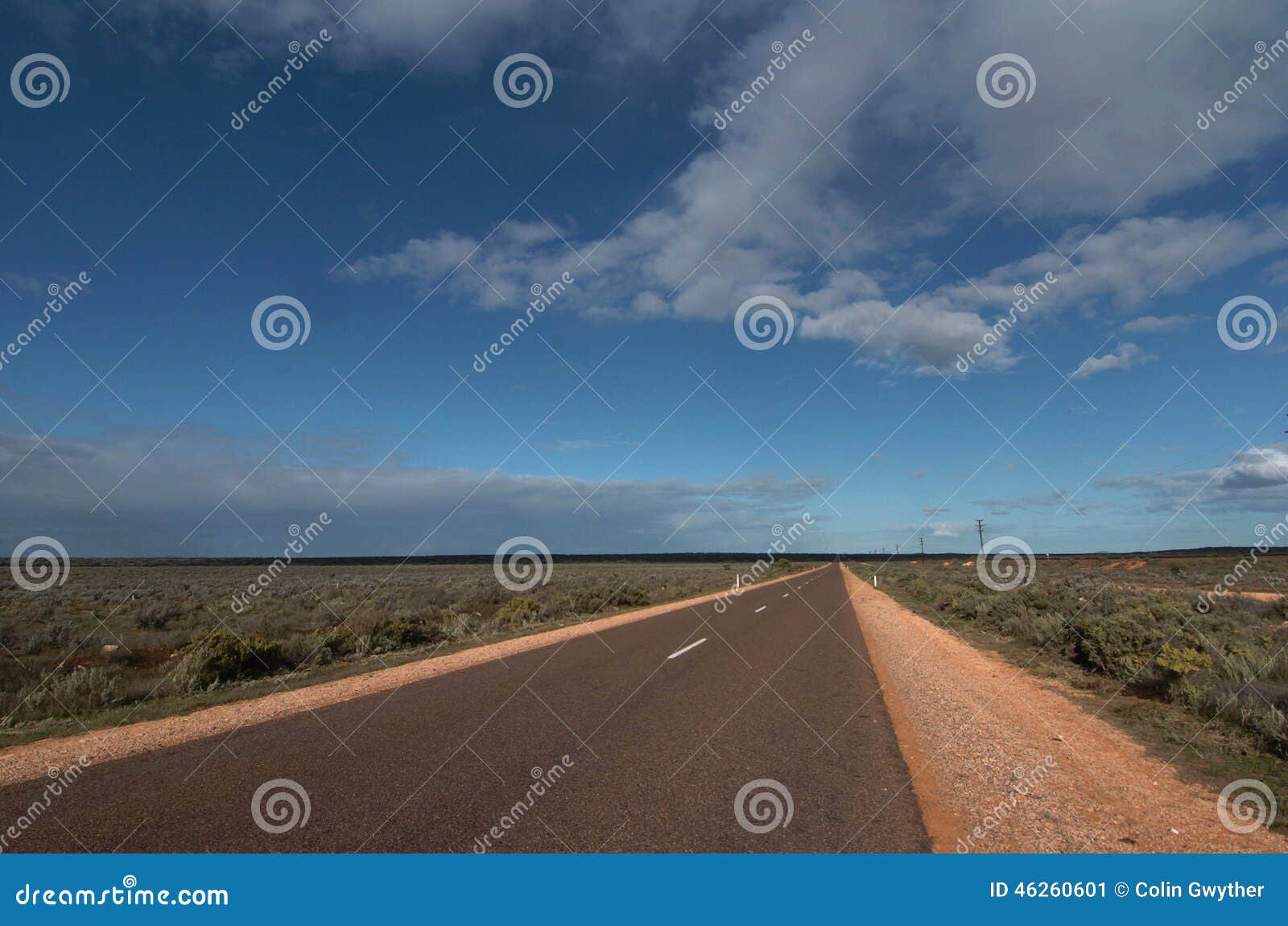 Australian Bitumen Outback Road Stock Image - Image of blue ...