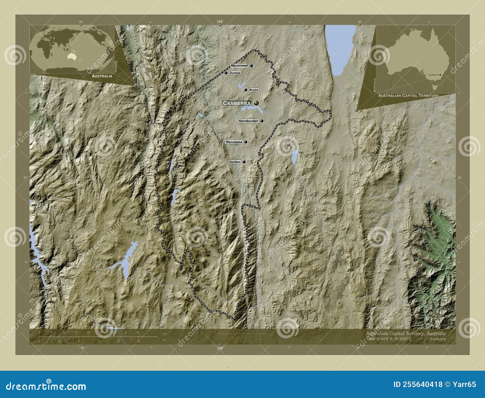 Australian Capital Territory, Australia. Wiki. Labelled Points of ...