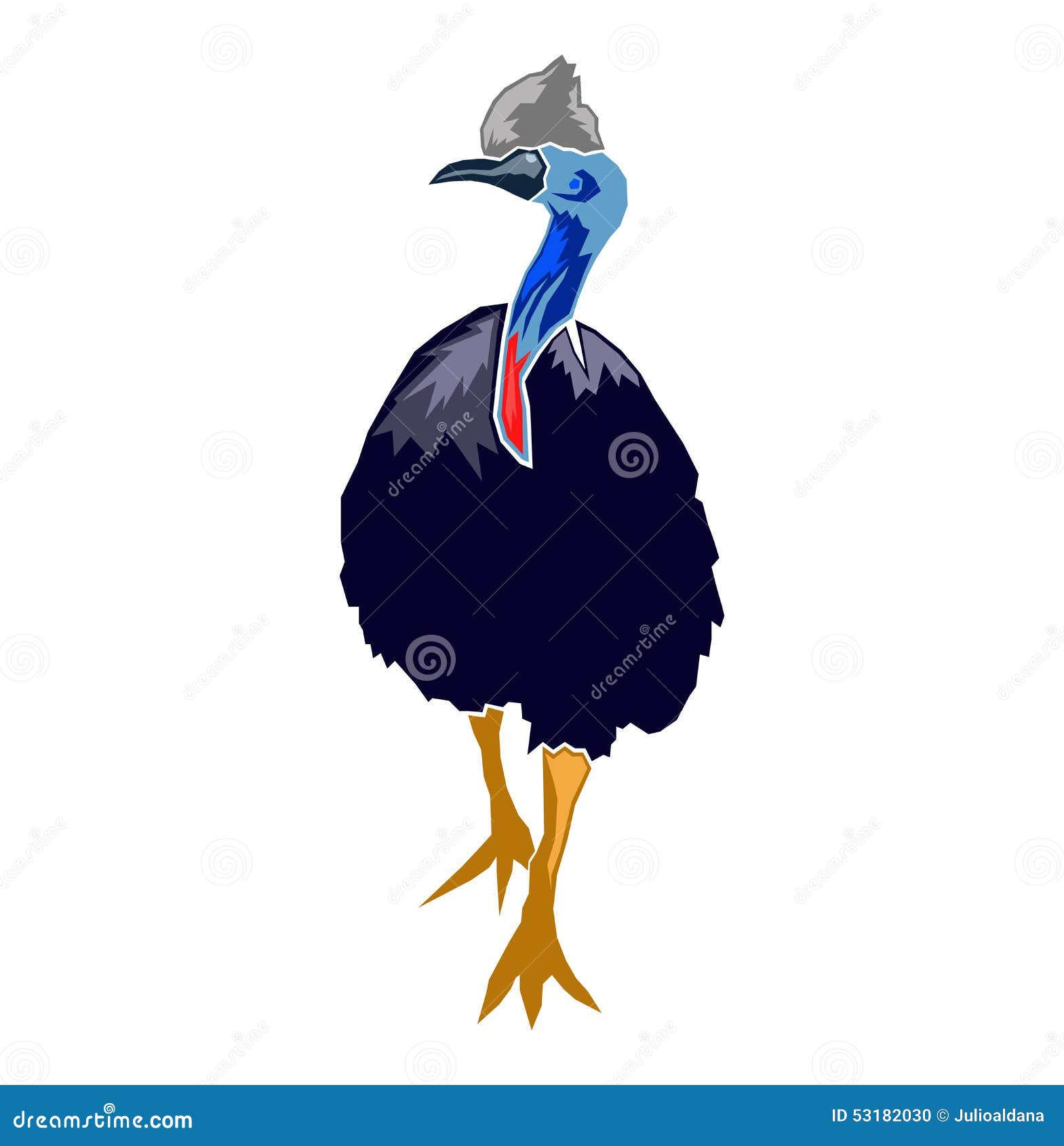 Cassowary Feather, Vintage Illustration Cartoon Vector | CartoonDealer ...