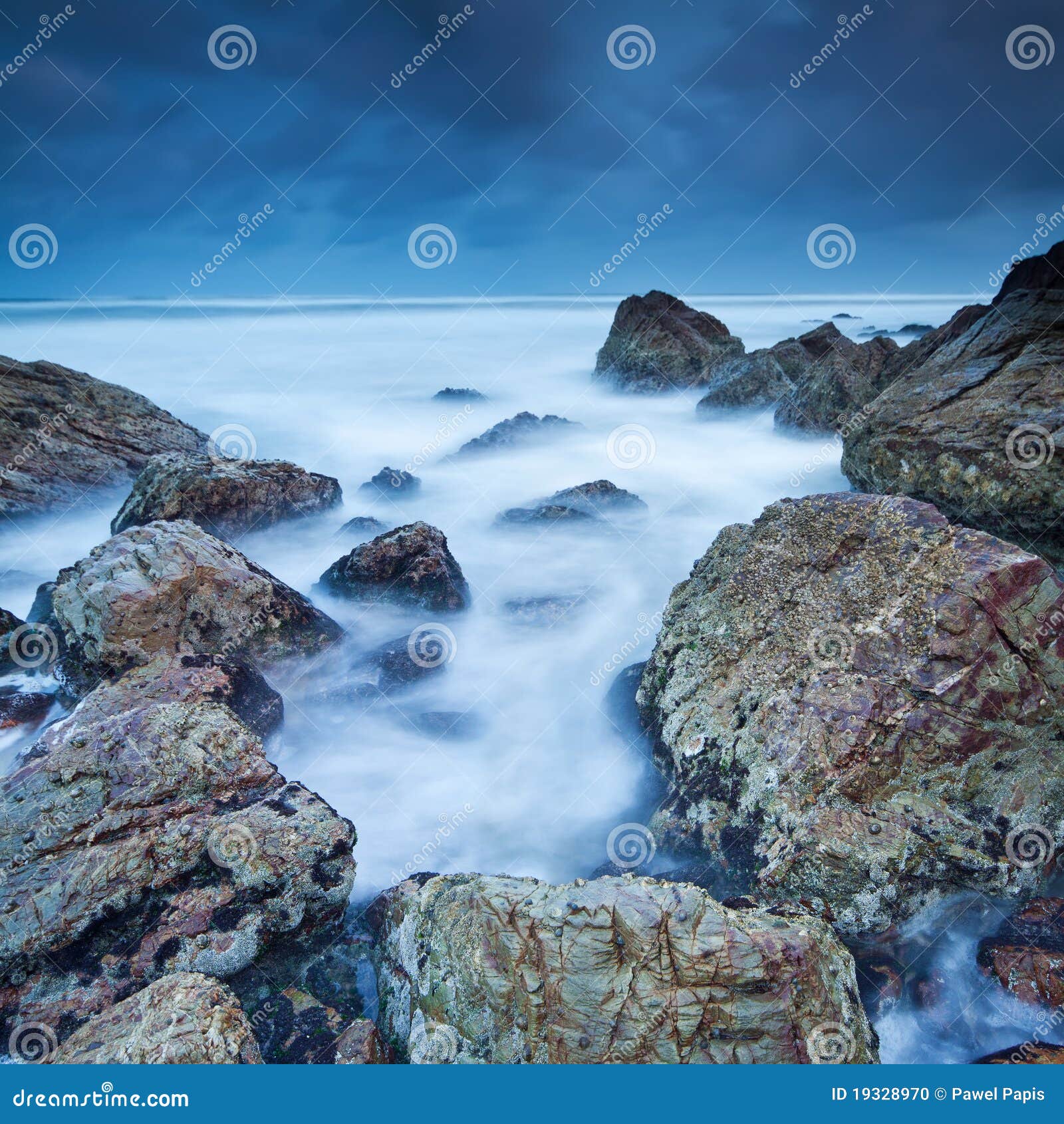 Australian Coast at Twilight on Square Composition Stock Photo - Image ...