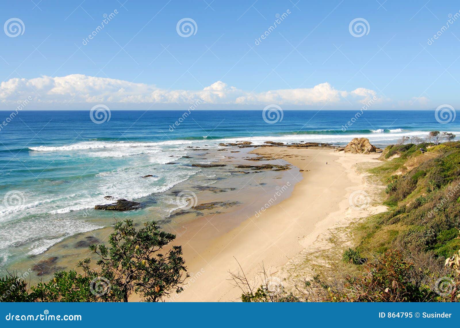 Australian Coastline stock image. Image of ocean, vegetation - 864795