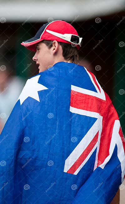 Australian cricket fan editorial photography. Image of ball - 10108092