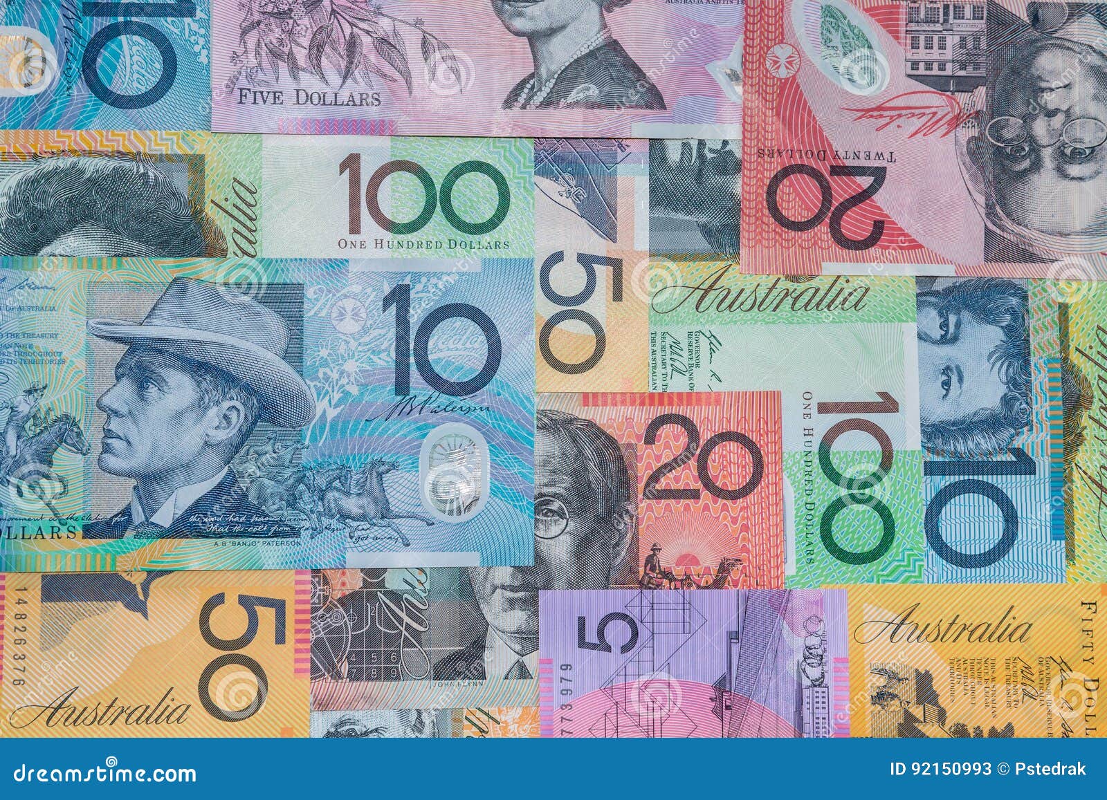 Australian Dollar Bank Notes Stock Image - Image of white, dollar: 92150993