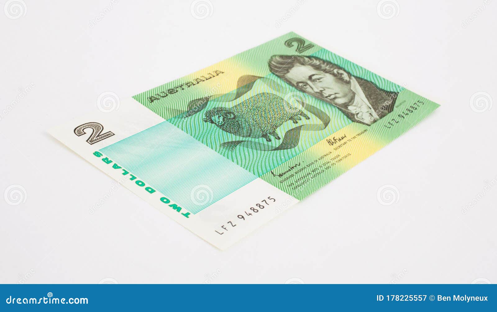An Australian 2 Dollar Banknote Issued between 1966 and 1987 Editorial ...