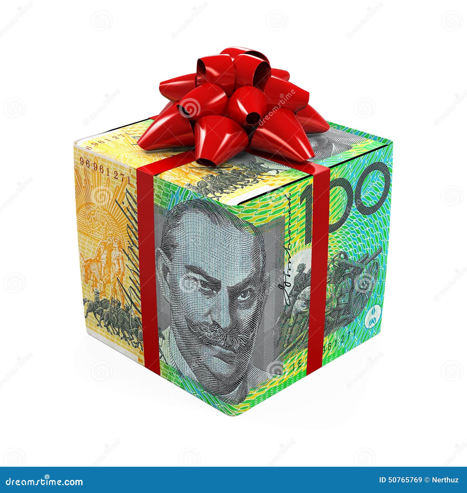 Australian Dollar Money Gift Box Stock Illustration - Illustration of ...
