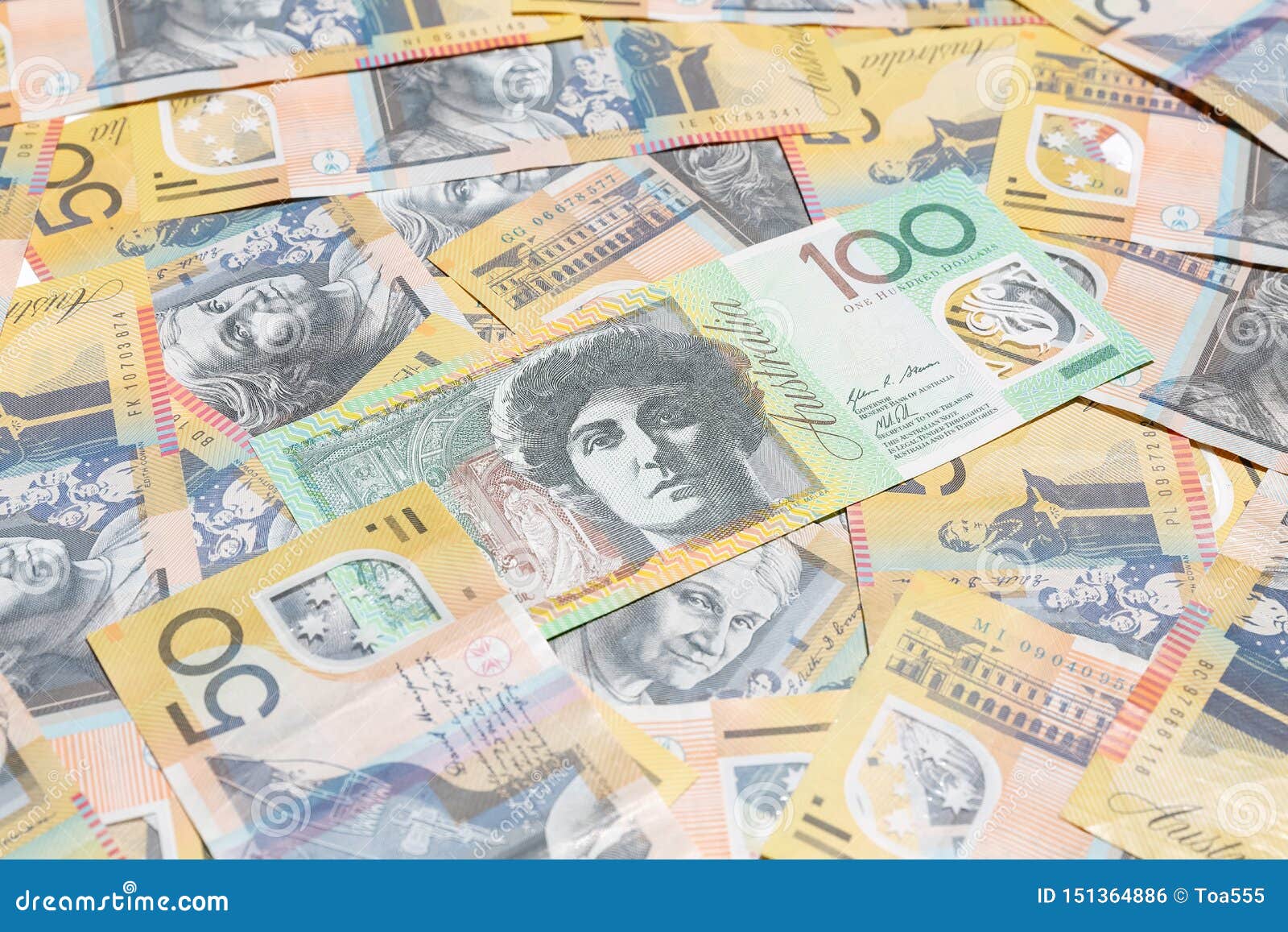 Australian dollar notes stock photo. Image of credit - 151364886