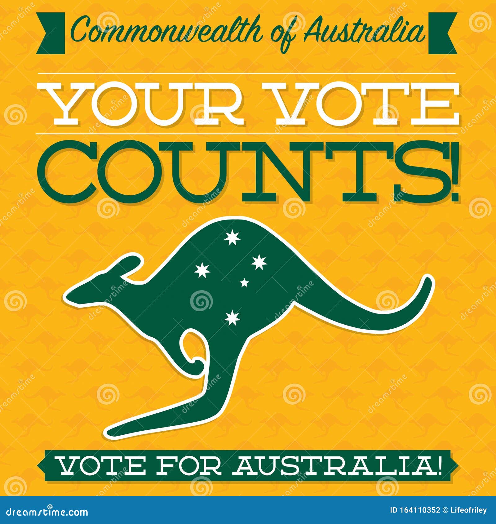 Australian Election card stock vector. Illustration of cross - 164110352