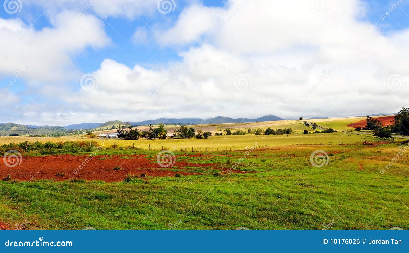 Australian farm land stock photo. Image of cloud, vast - 10176026