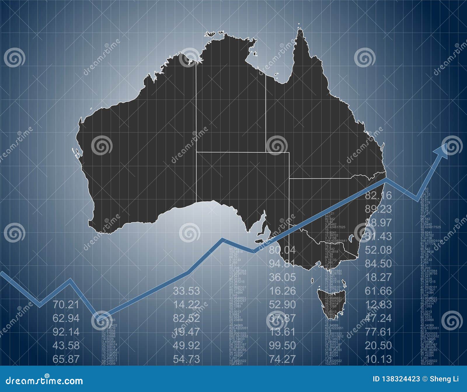 The Australian Finance and Economy Stock Vector - Illustration of ...