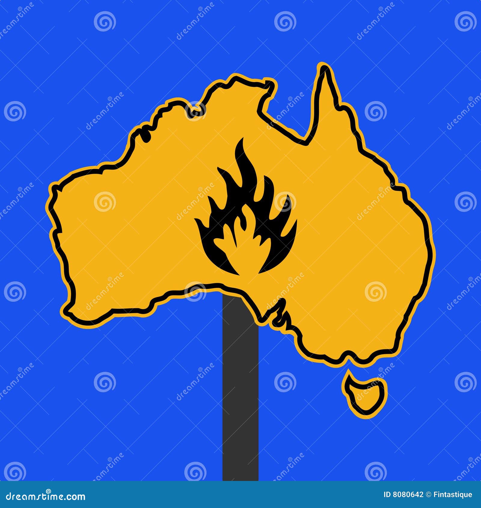 Australian Fire Warning Sign Stock Vector - Illustration of australian ...