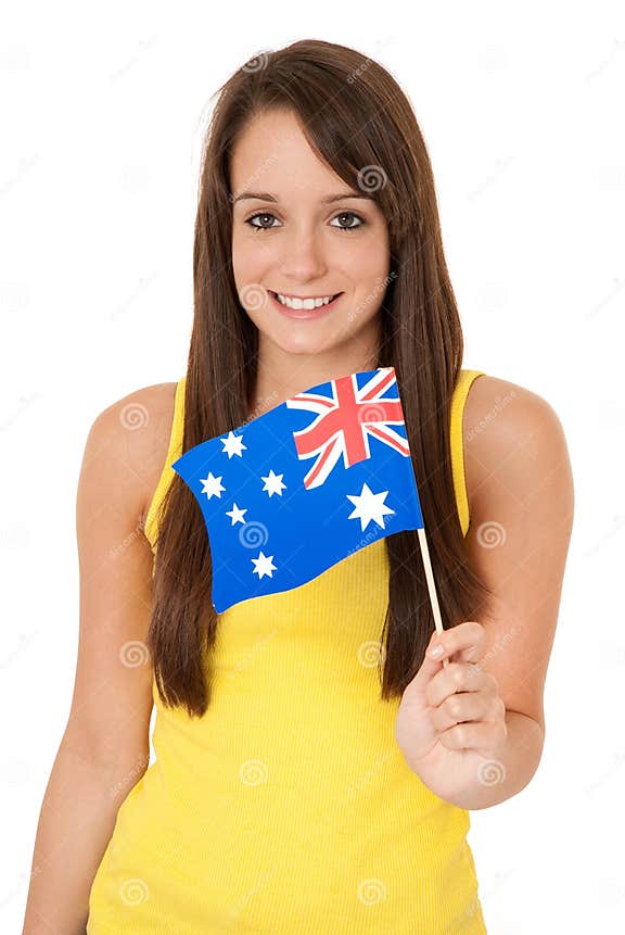 Australian flag stock image. Image of person, pride, aussie - 15404095