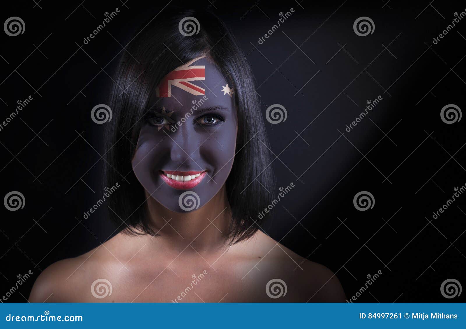Australian flag face stock image. Image of inspiration - 84997261