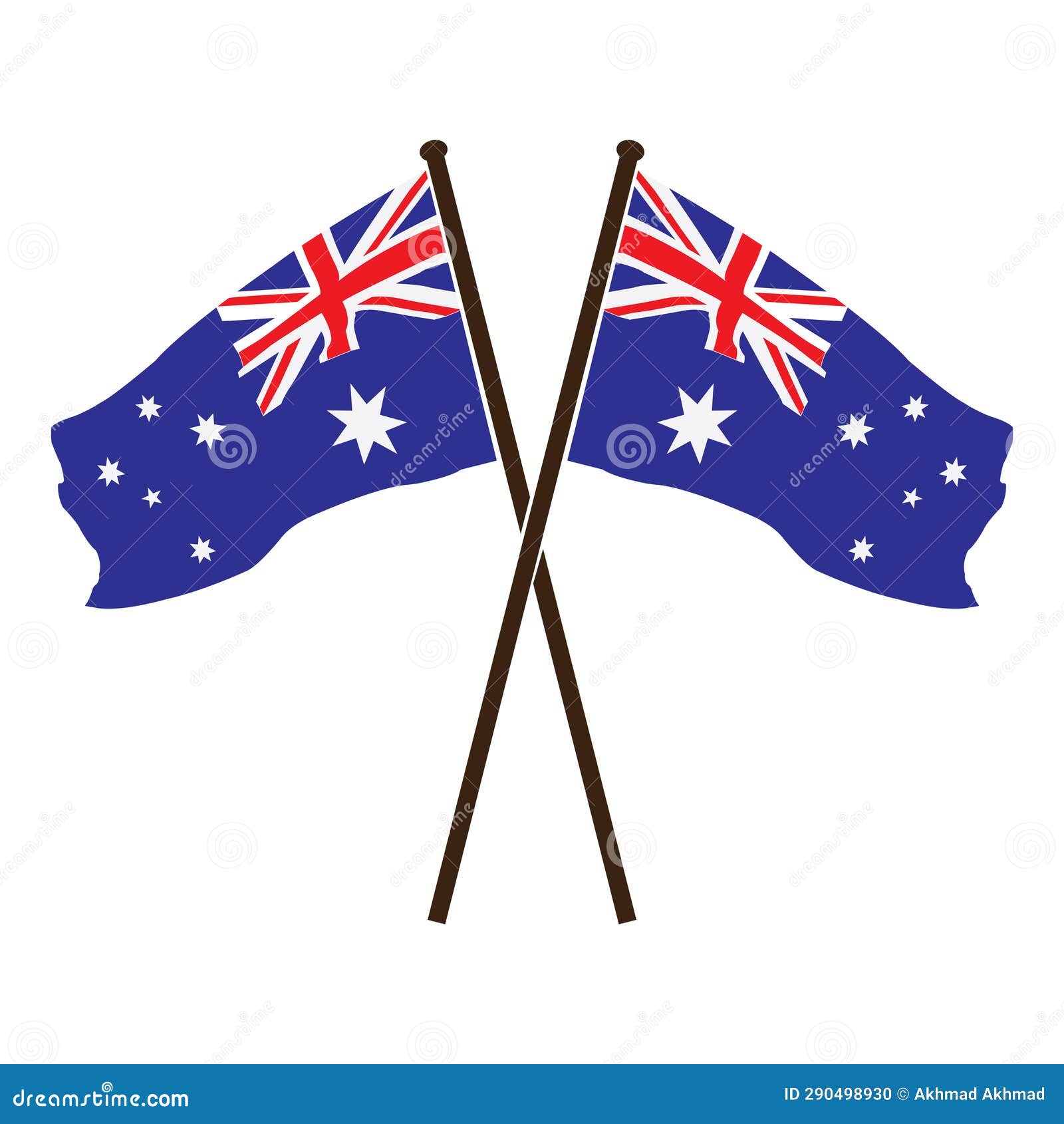 Australian flag icon stock illustration. Illustration of icon - 290498930