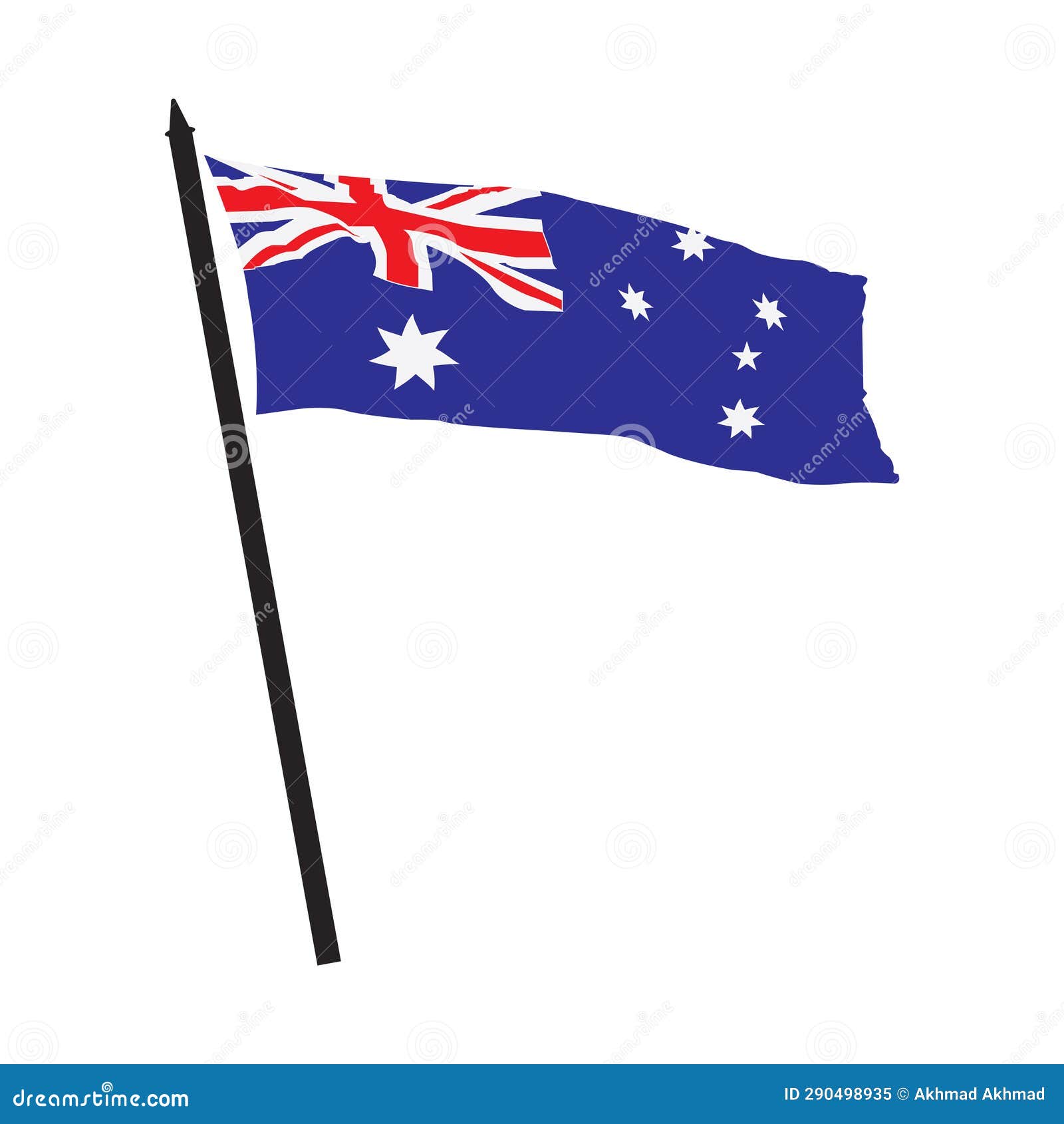 Australian flag icon stock vector. Illustration of combination - 290498935
