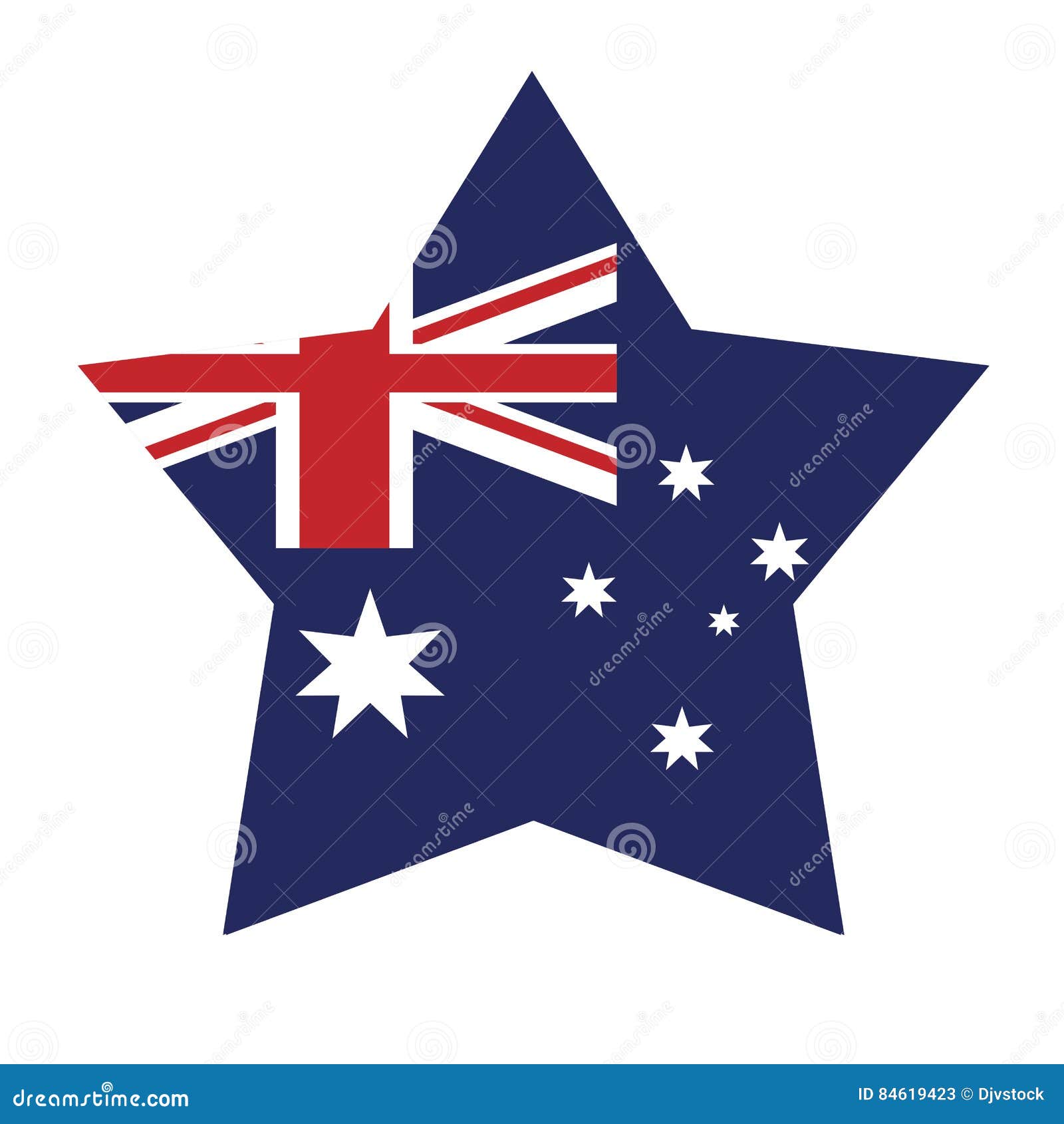 Australian Flag Shape Star Icon Stock Illustration - Illustration of ...