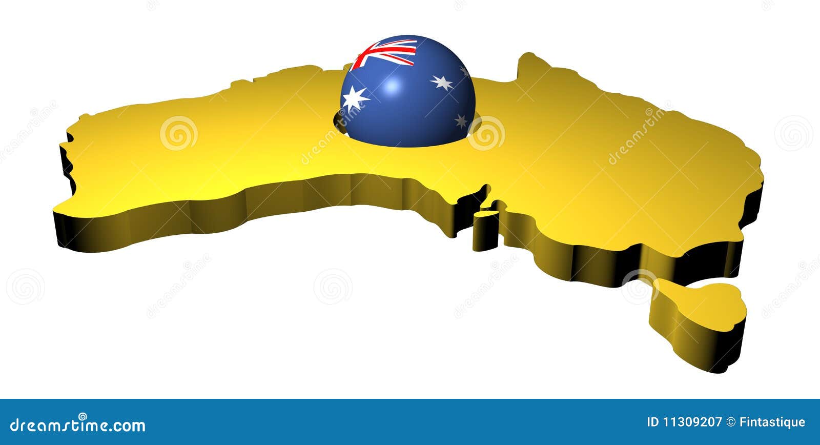 Australian Flag Sphere with Map Stock Illustration - Illustration of ...