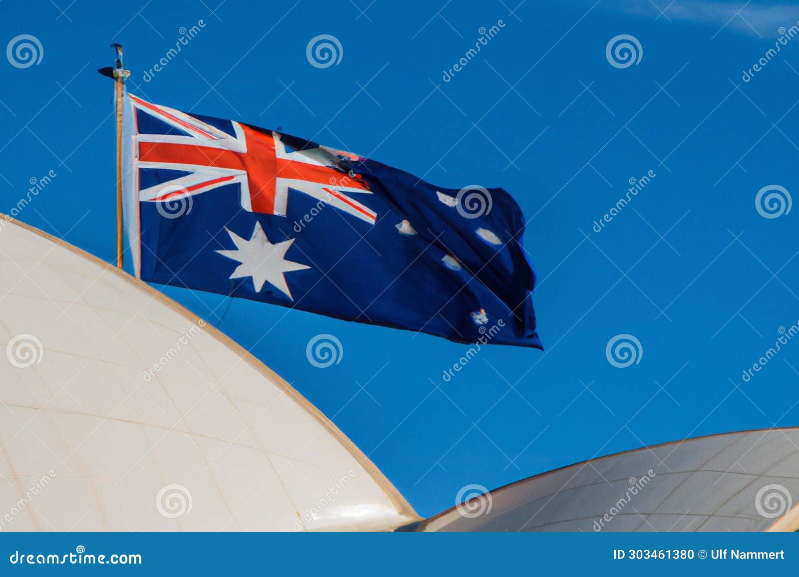 Australian Flag on Sydney Opera House Stock Illustration - Illustration ...