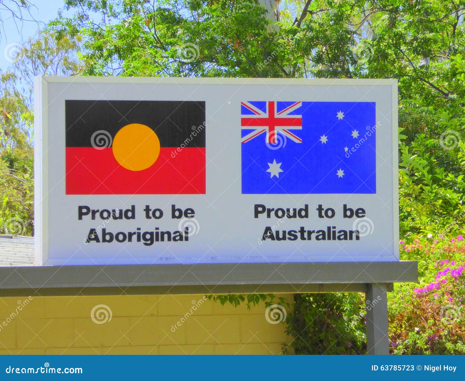 Two Australian Flags on Billboard Stock Image - Image of australia ...
