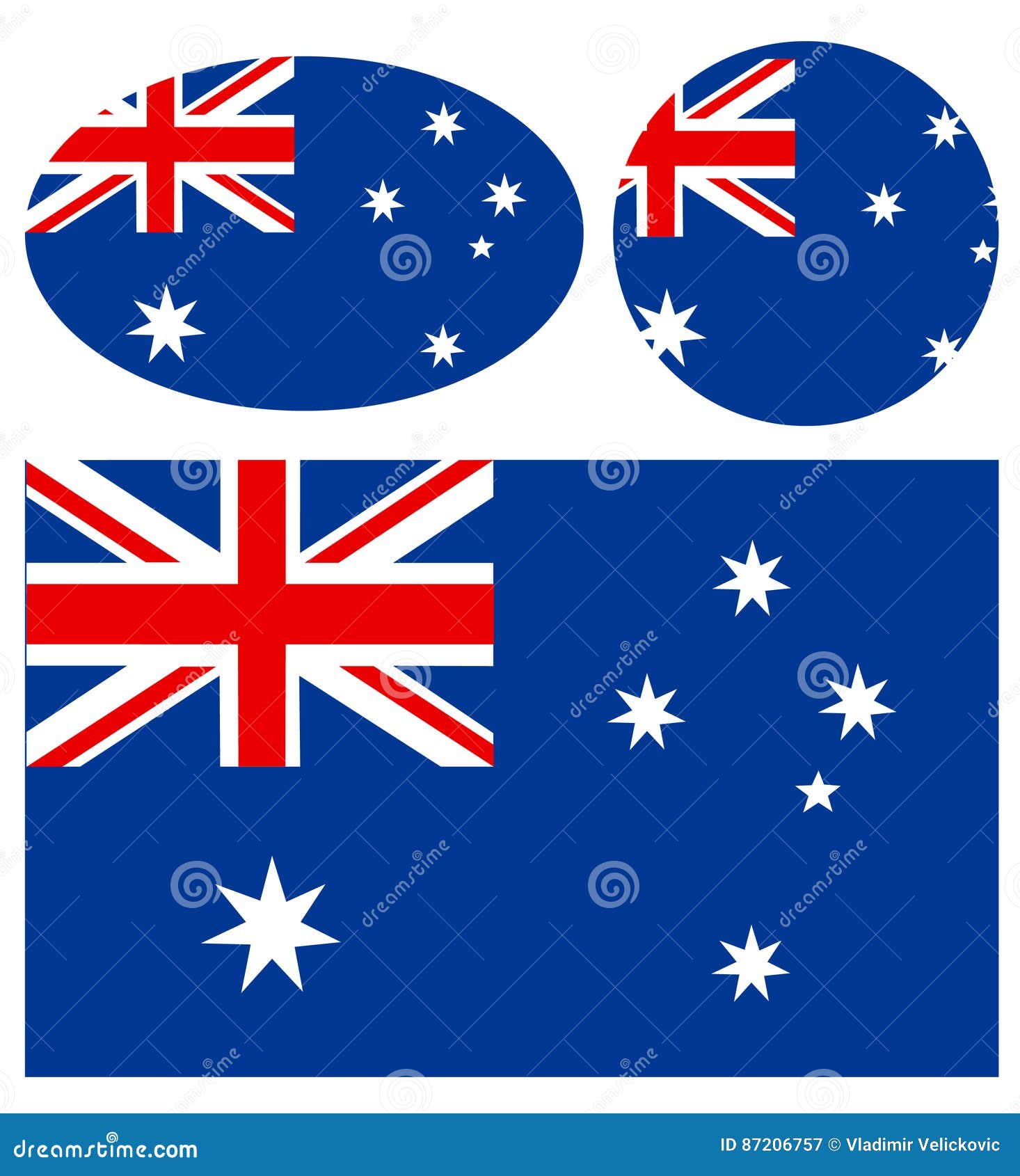 Australian flags stock vector. Illustration of australian - 87206757