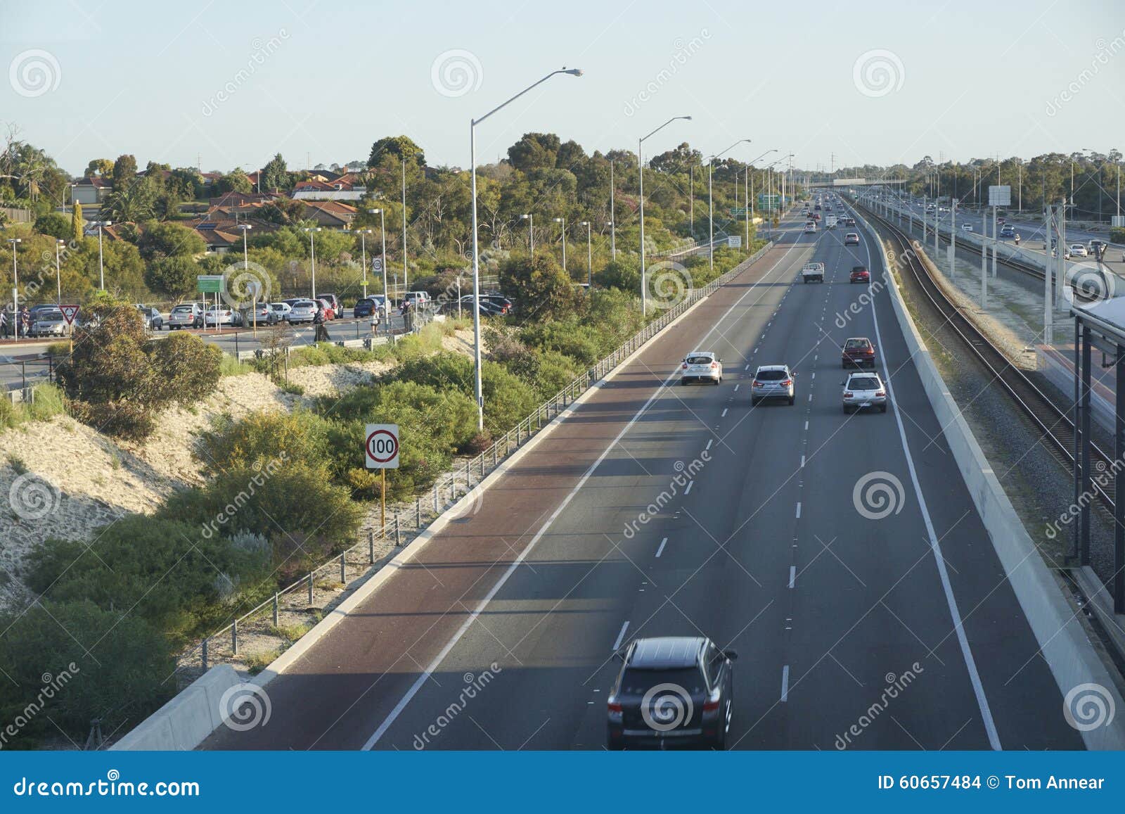 Australian Freeway Late Afternoon 2015 Stock Photo - Image of track ...