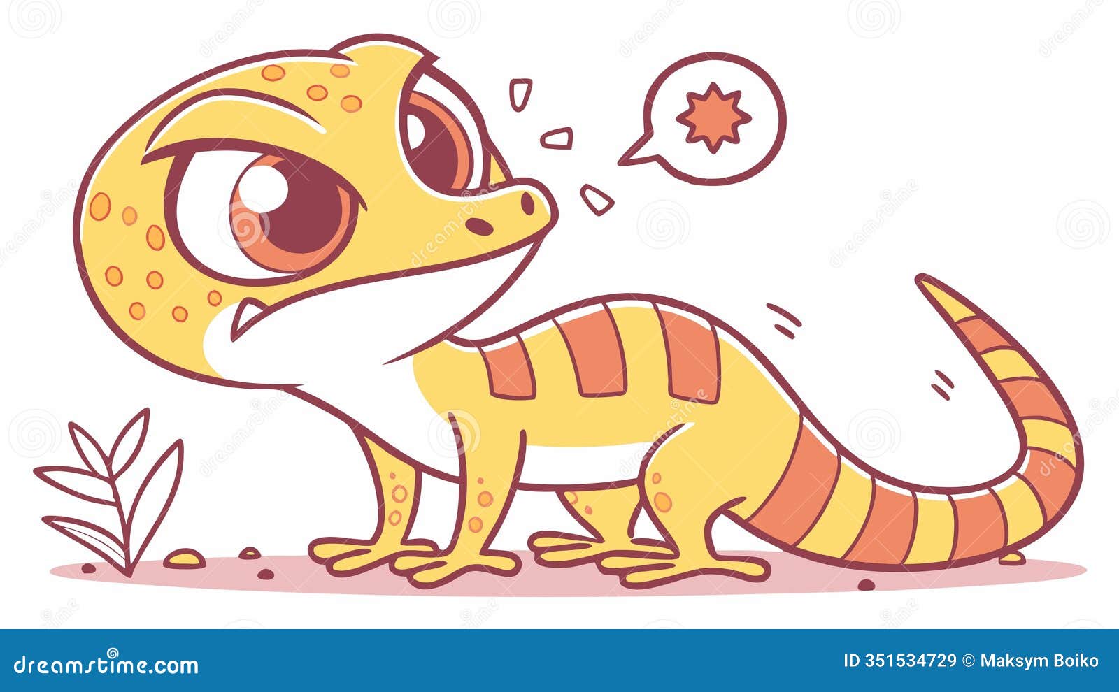 Australian Gecko Amiable Runs Room Notebook Vector Stock Vector ...