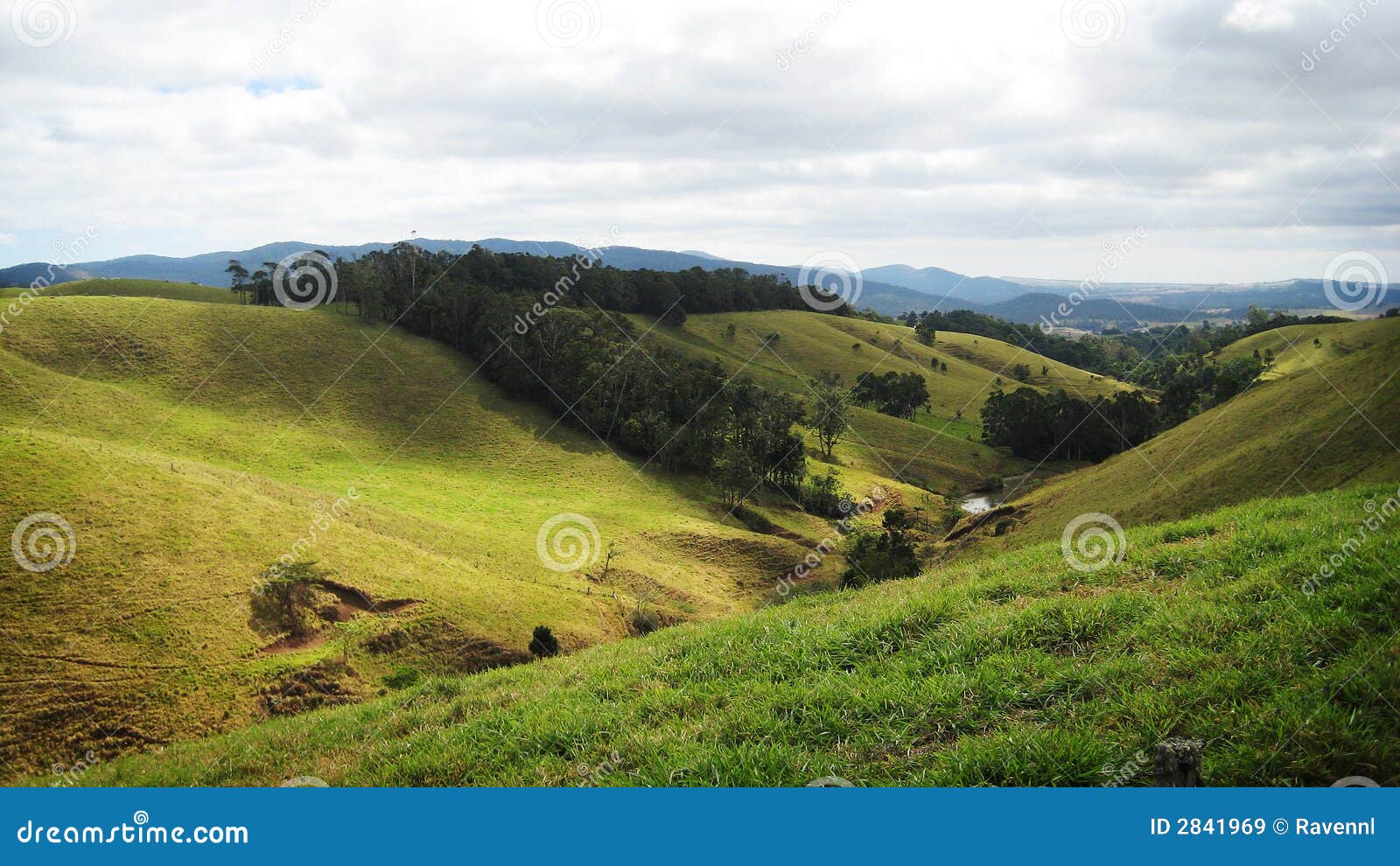 Australian green hills stock image. Image of landscape - 2841969