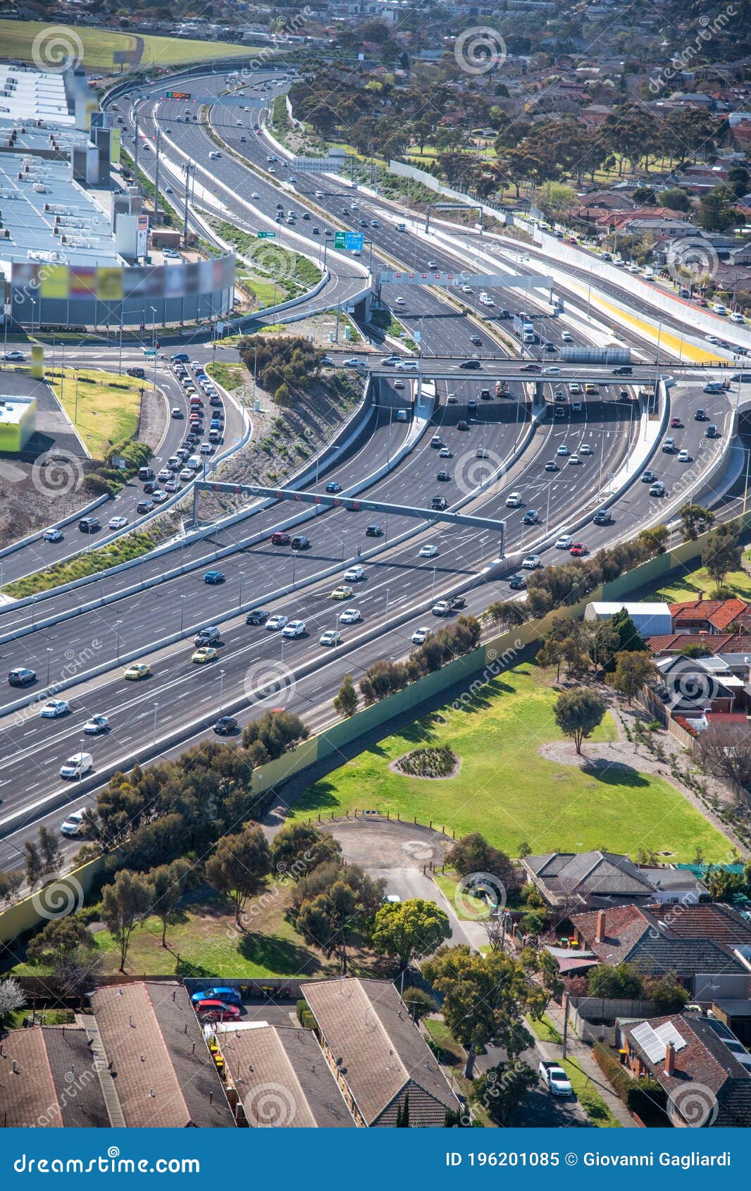 Australian Interstate Traffic, Aerial View on a Sunny Day Stock Image ...