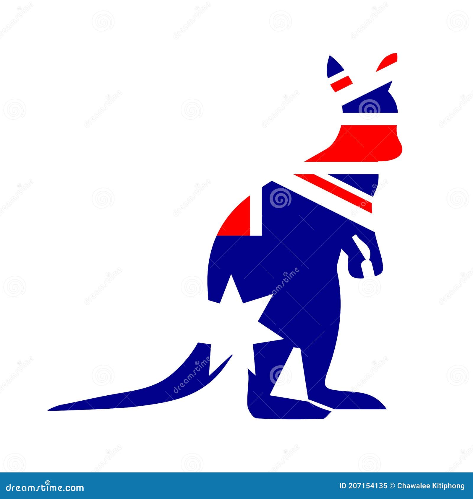 Kangaroo Flag Royalty-Free Stock Image | CartoonDealer.com #19573108