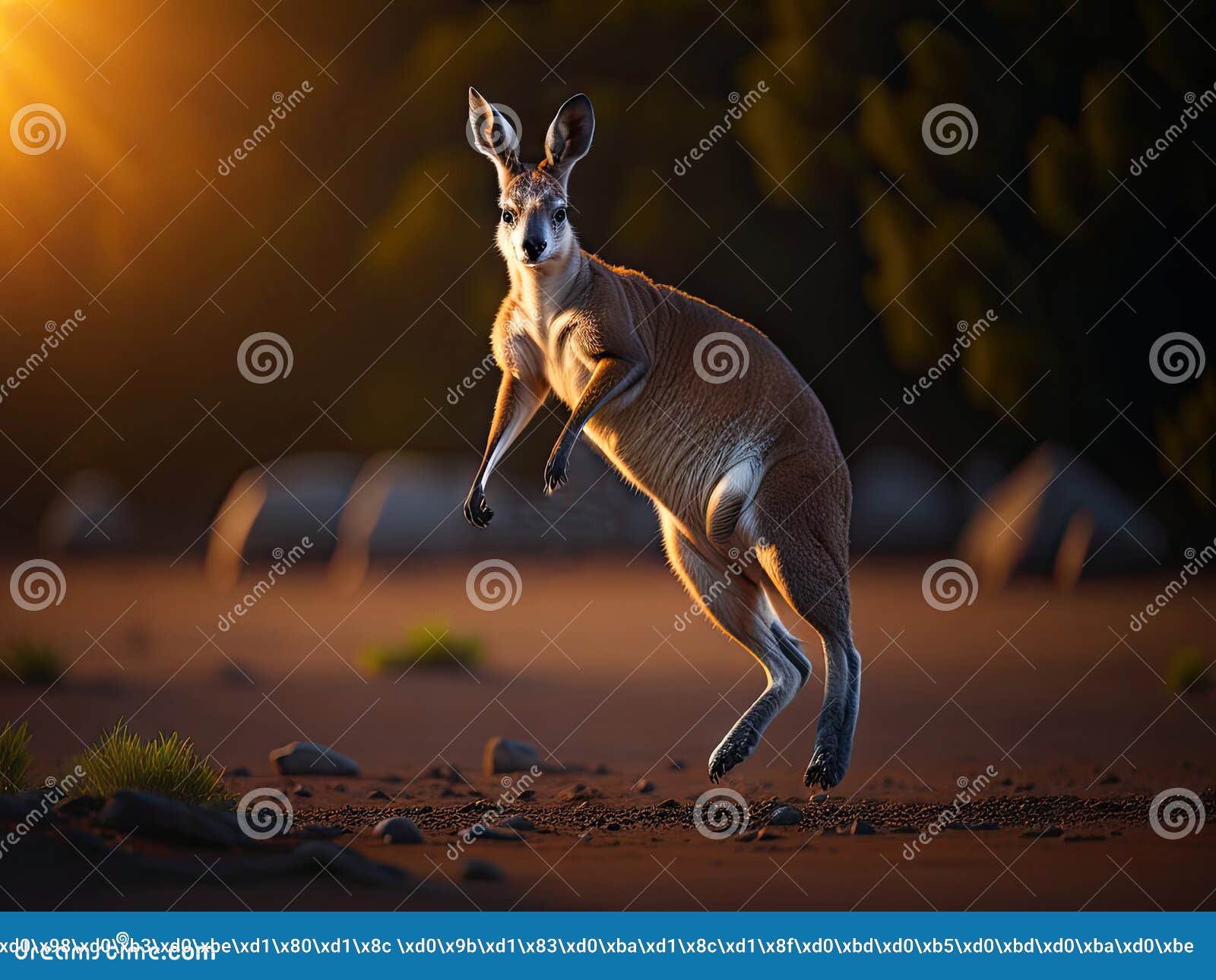 Kangaroo Jump Silhouette Vector Illustration | CartoonDealer.com #199945748