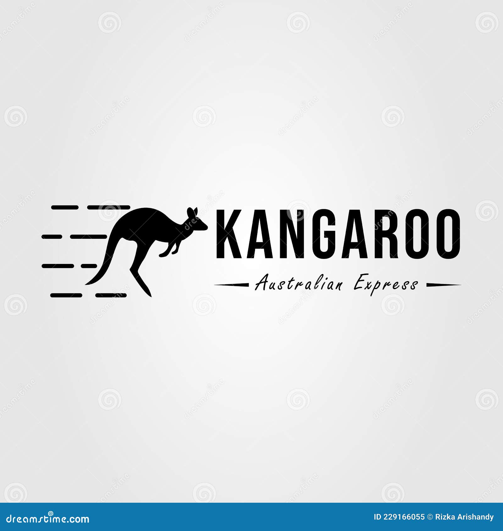 Australian Kangaroo or Australian Shipping Delivery Logo Vector ...
