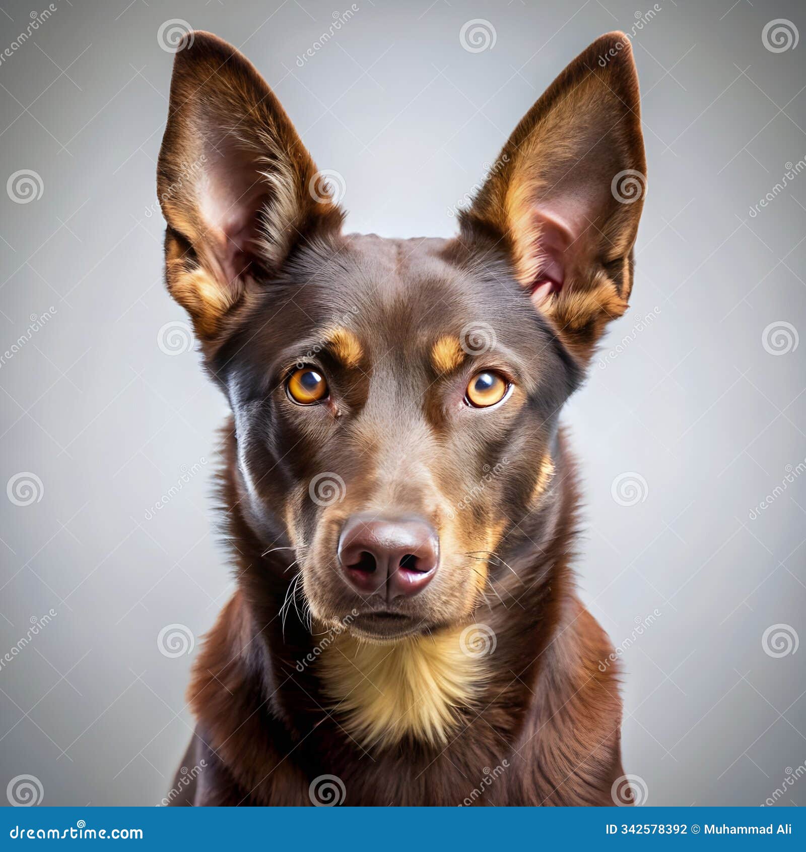 Australian Kelpie On White Isolated Background Royalty-Free Stock Image ...