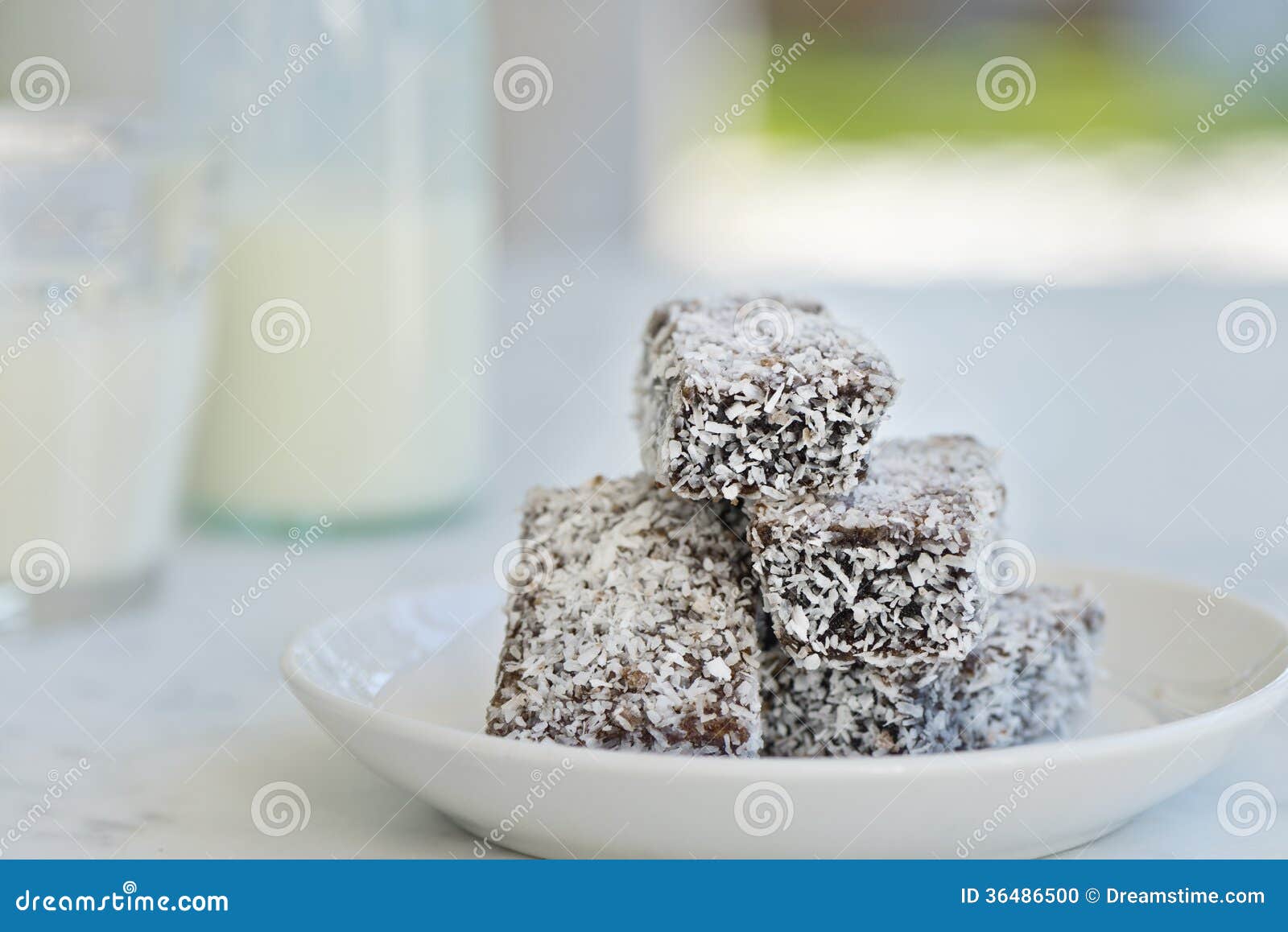 Australian lamingtons stock photo. Image of coconut, chocolate - 36486500